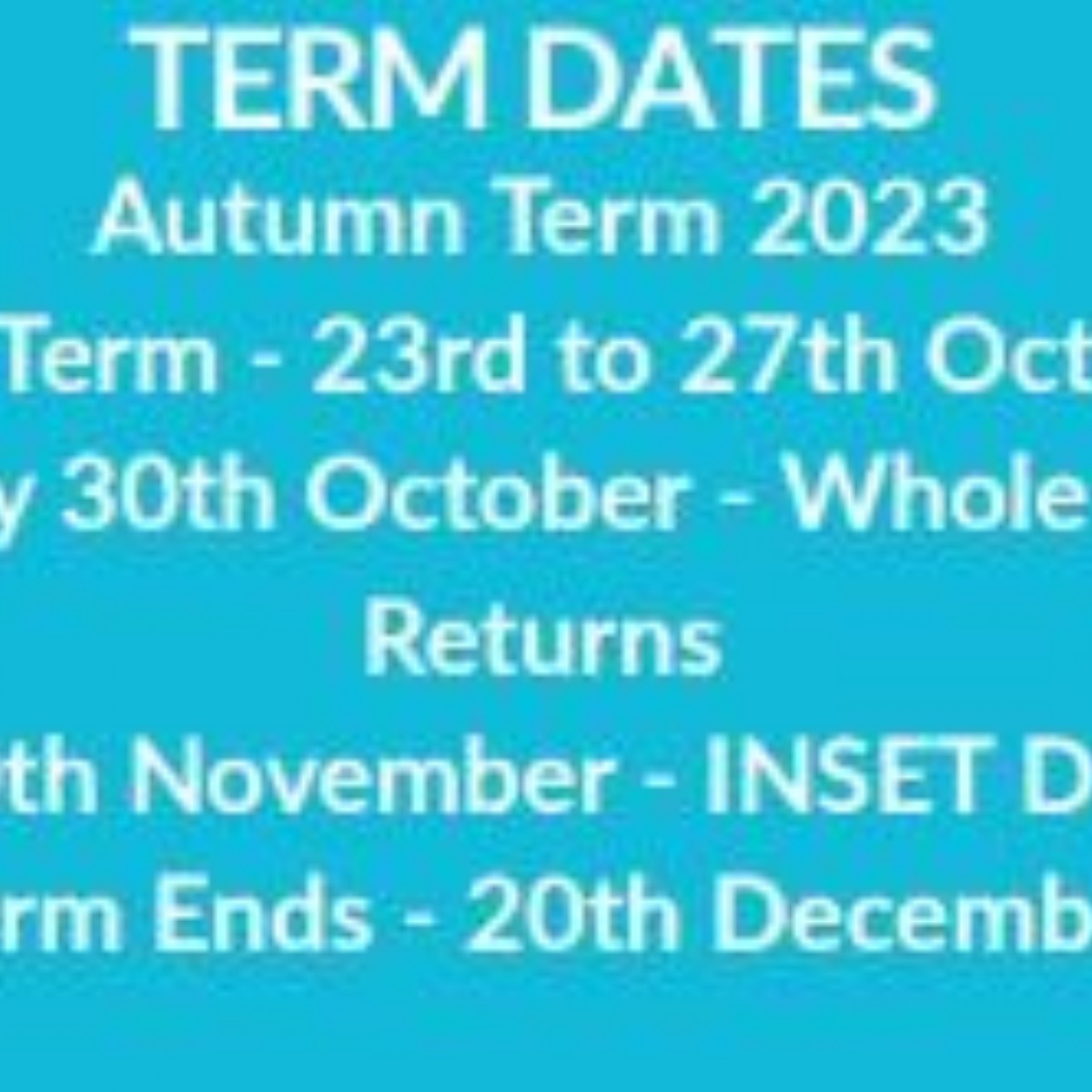Stopsley High School - Autumn Term Dates for your Diary